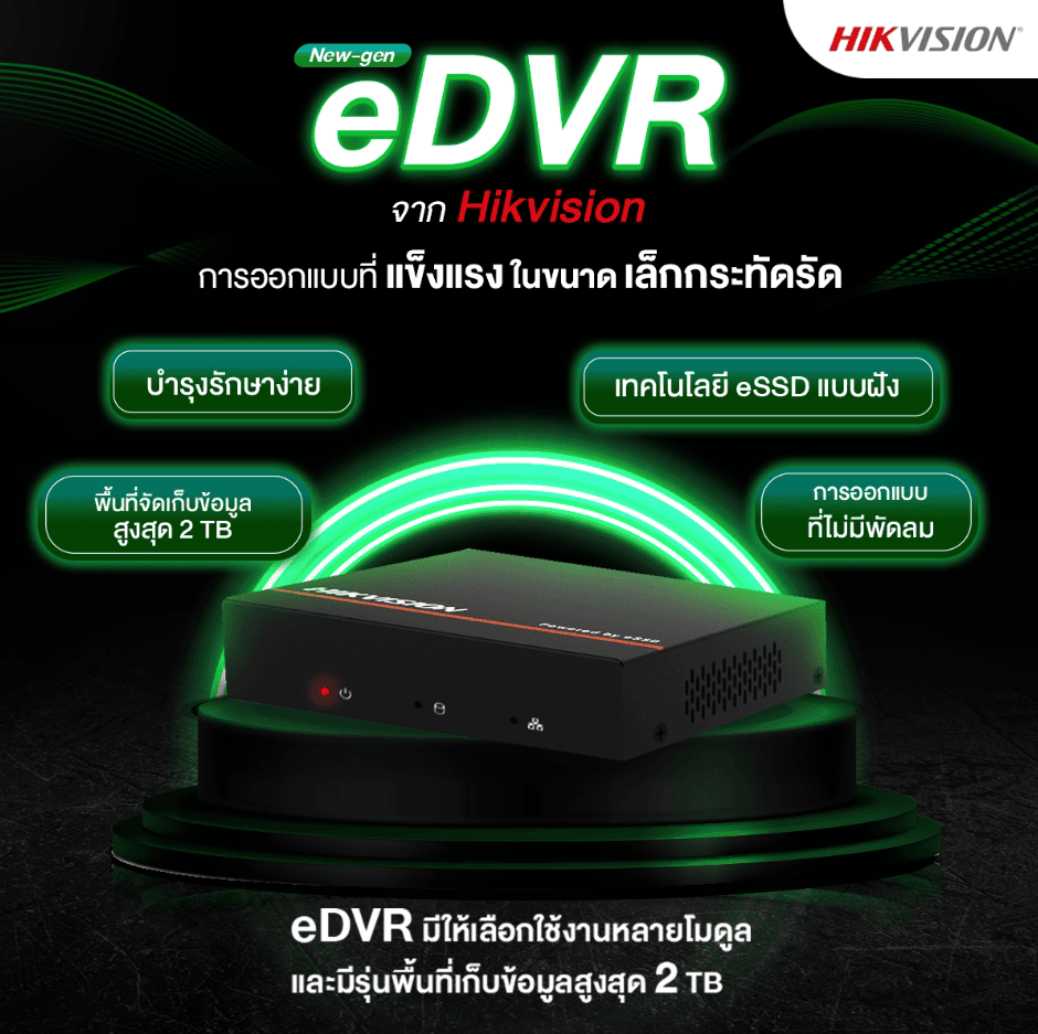 เครื่องบันทึกรุ่นใหม่ Hikvision eDVRs